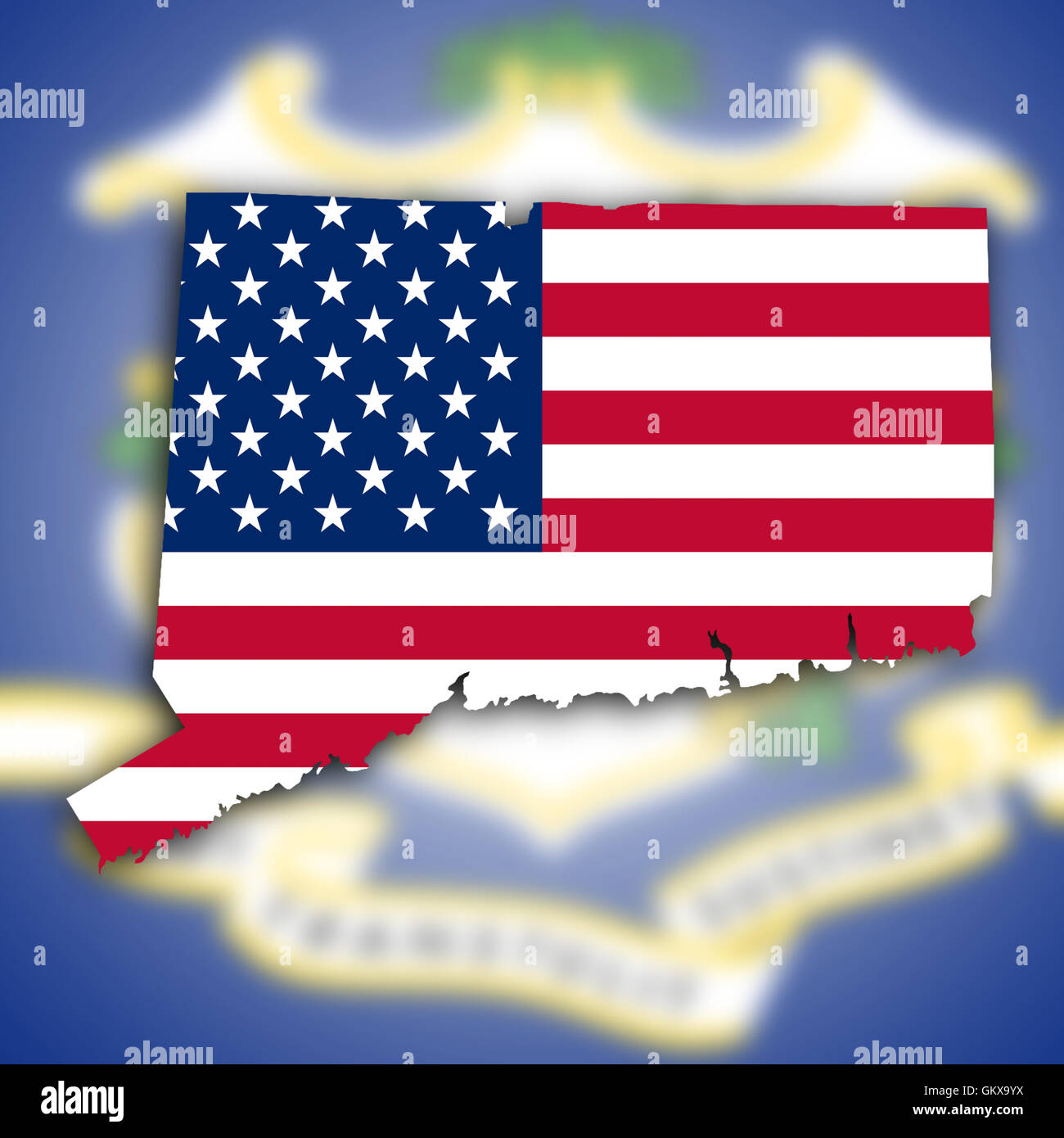 Map of Connecticut Stock Photo - Alamy