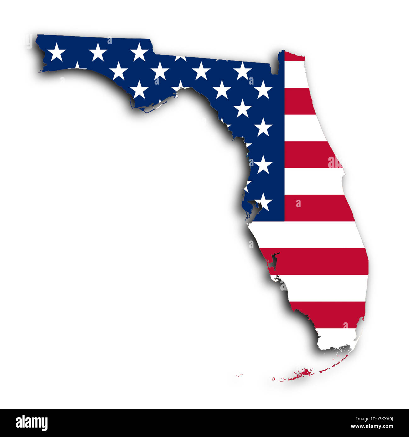 Florida relief map hi-res stock photography and images - Alamy