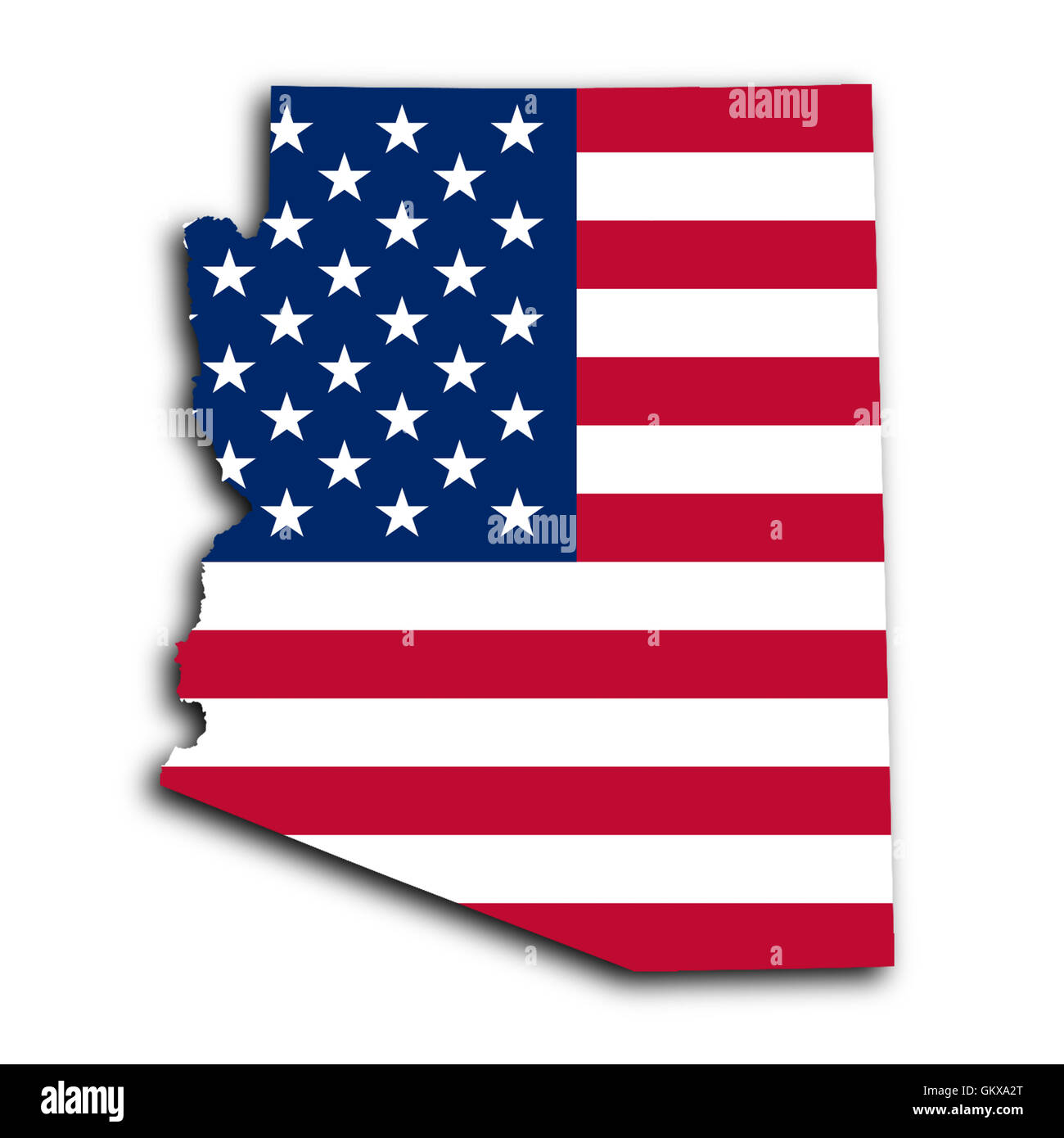 Map of Arizona Stock Photo - Alamy