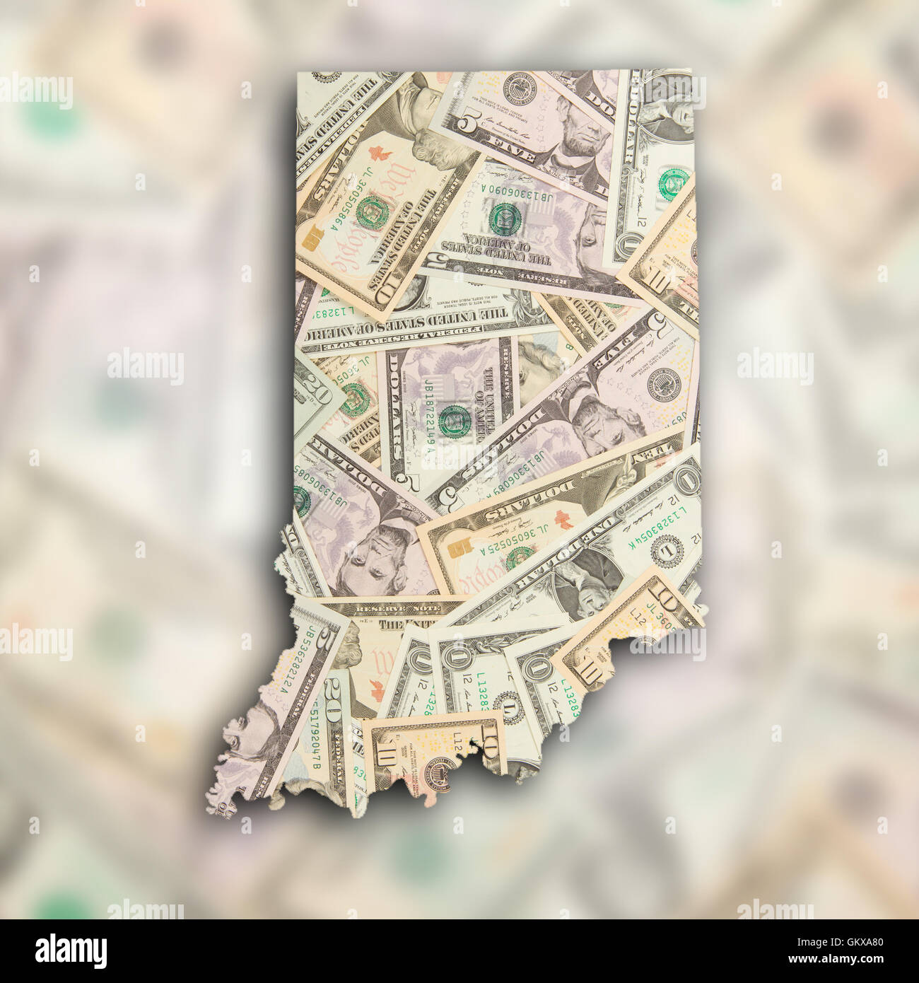 Indiana relief map hi-res stock photography and images - Alamy