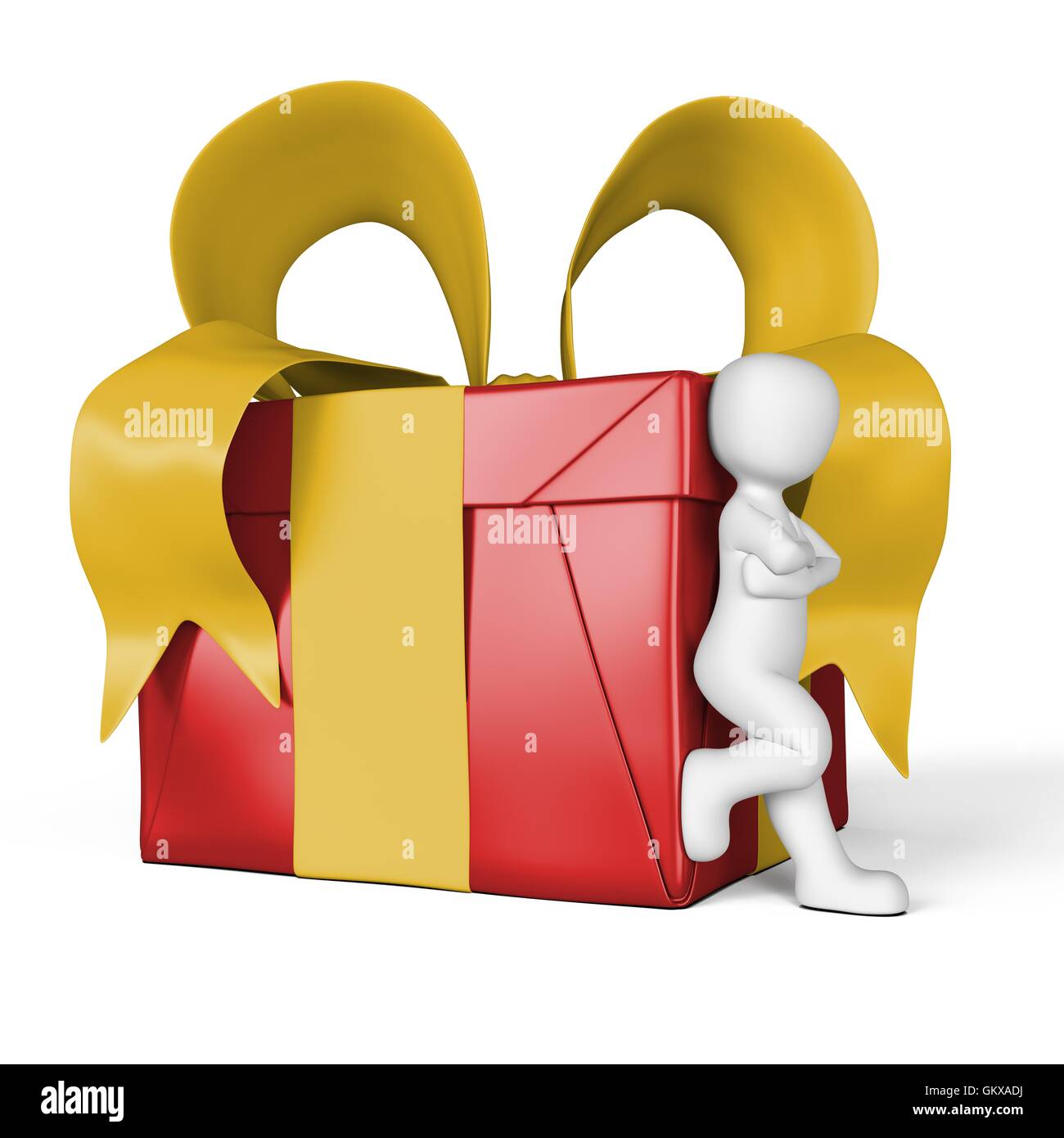 My gift in red and yellow Stock Photo - Alamy