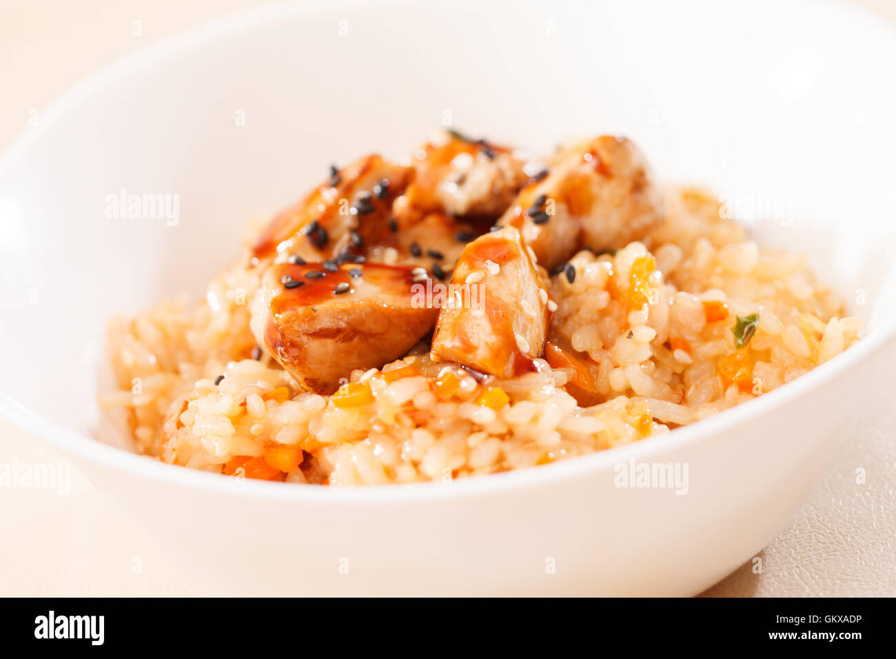 rice with chicken Stock Photo - Alamy