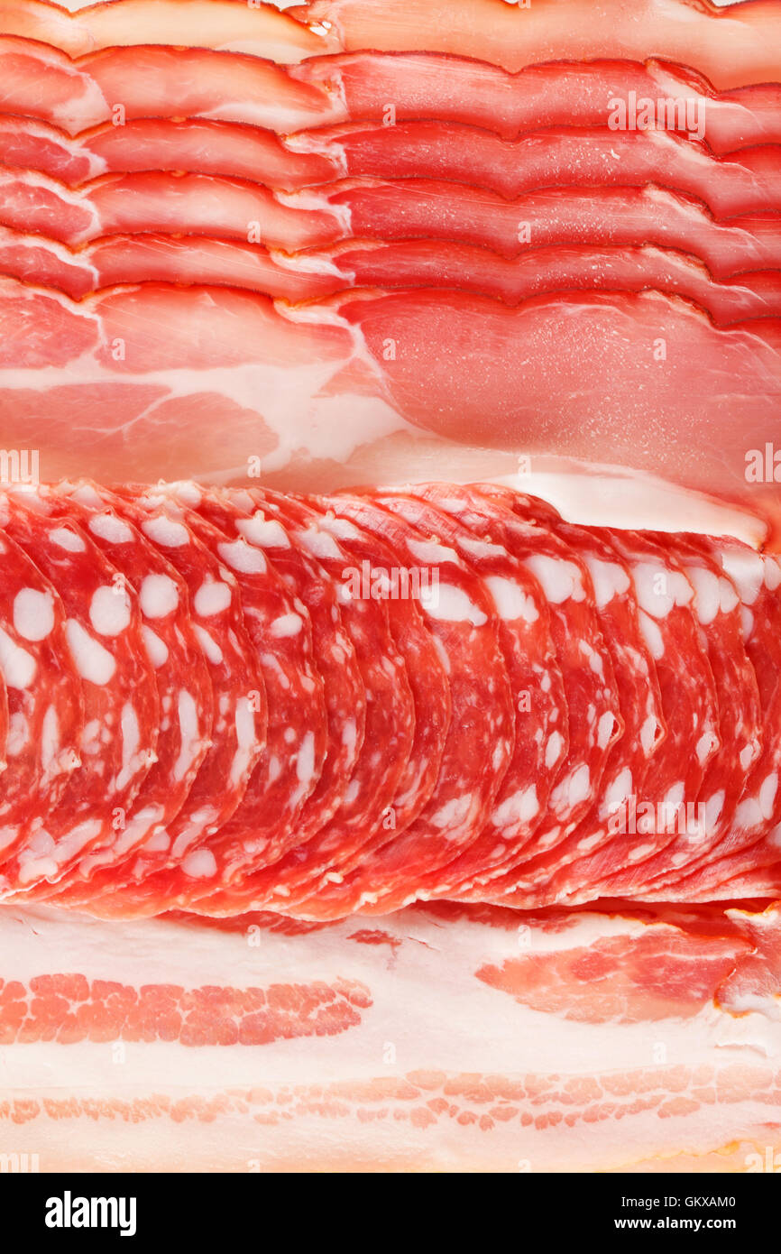 Ham meat pork rashers hi-res stock photography and images - Alamy