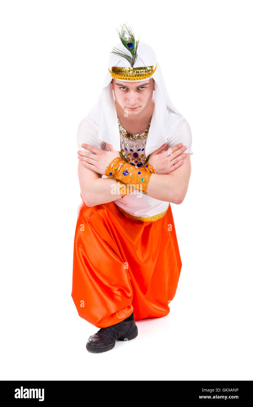 Dancing pharaoh wearing a egyptian costume Stock Photo - Alamy