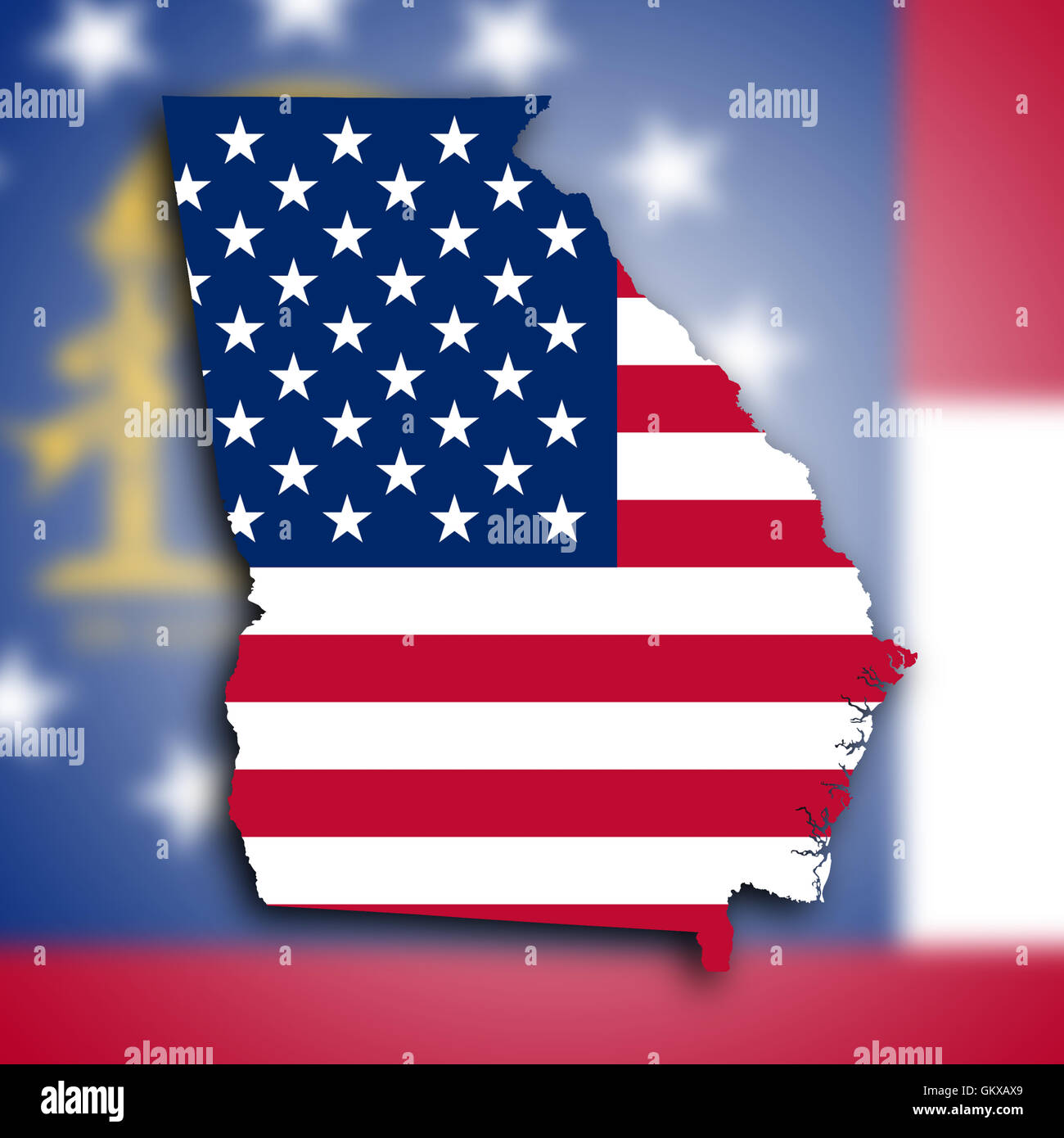 Map of Georgia Stock Photo - Alamy