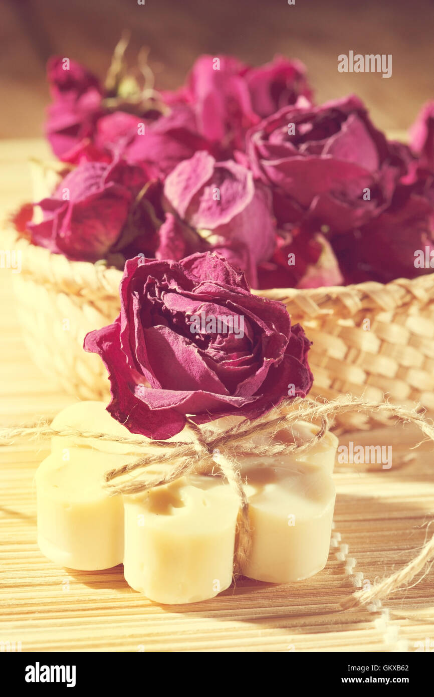soap with roses Stock Photo - Alamy