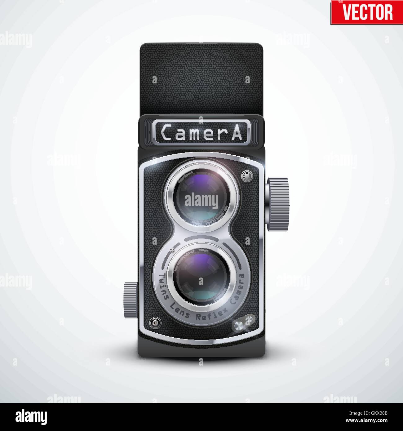Vintage twin lens reflex camera Stock Vector Image & Art - Alamy