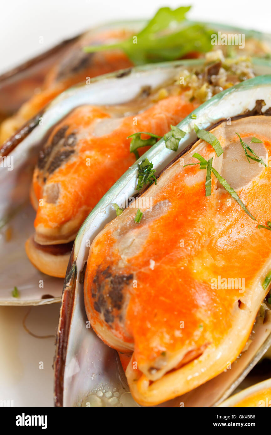 mussels with zucchini Stock Photo - Alamy