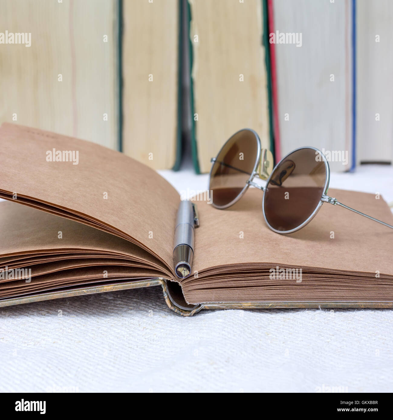 books on table Stock Photo - Alamy