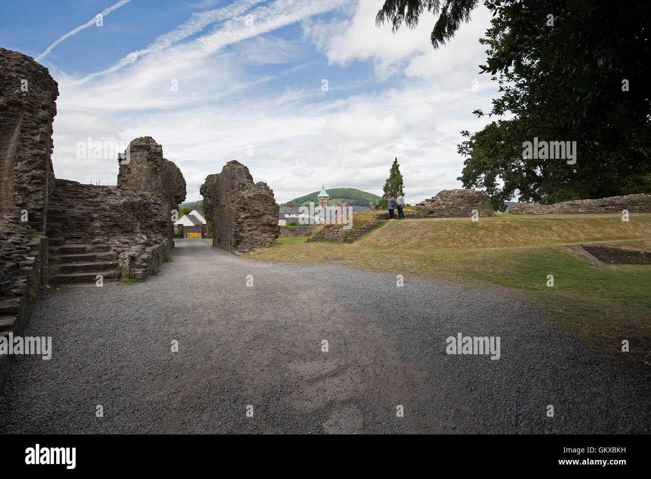 Monmouth Castle in Wales Stock Photo - Alamy