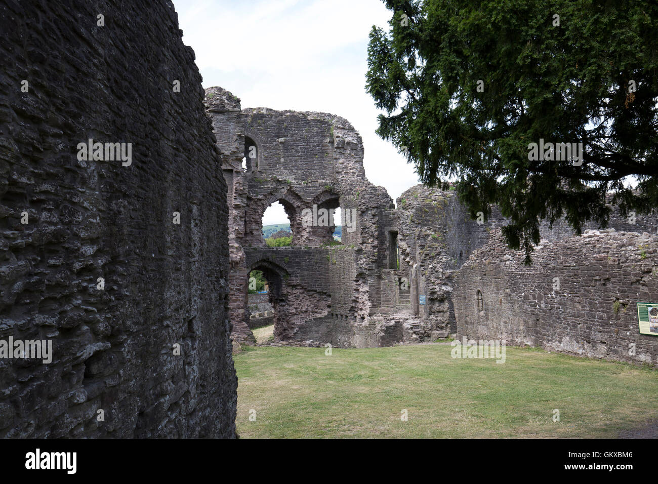 Monmouth Castle in Wales Stock Photo - Alamy