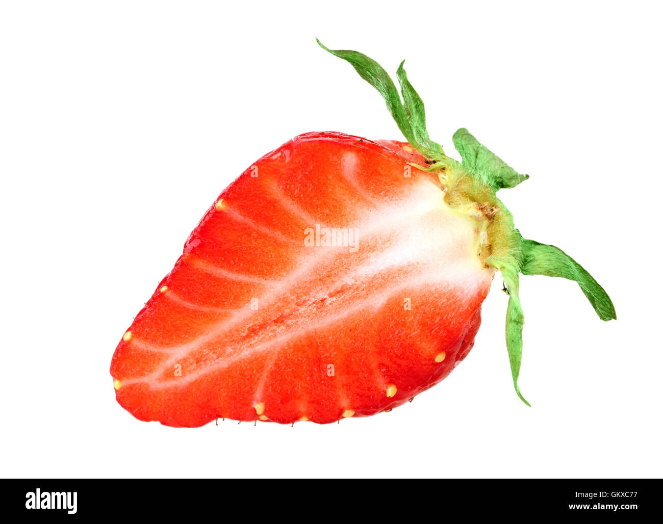Slice of red berry fresh strawberry Stock Photo - Alamy