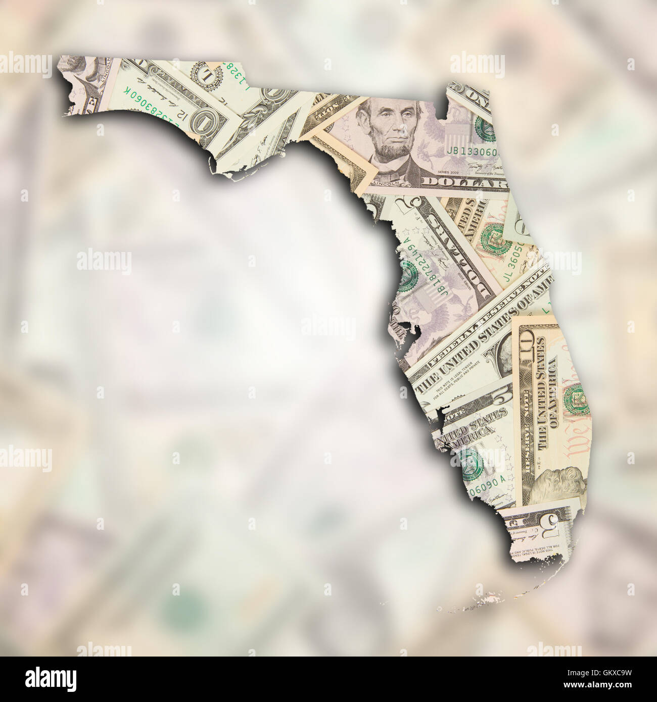State florida united relief map hi-res stock photography and images - Alamy