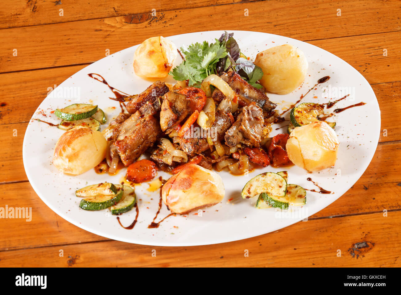meat with vegetables Stock Photo - Alamy