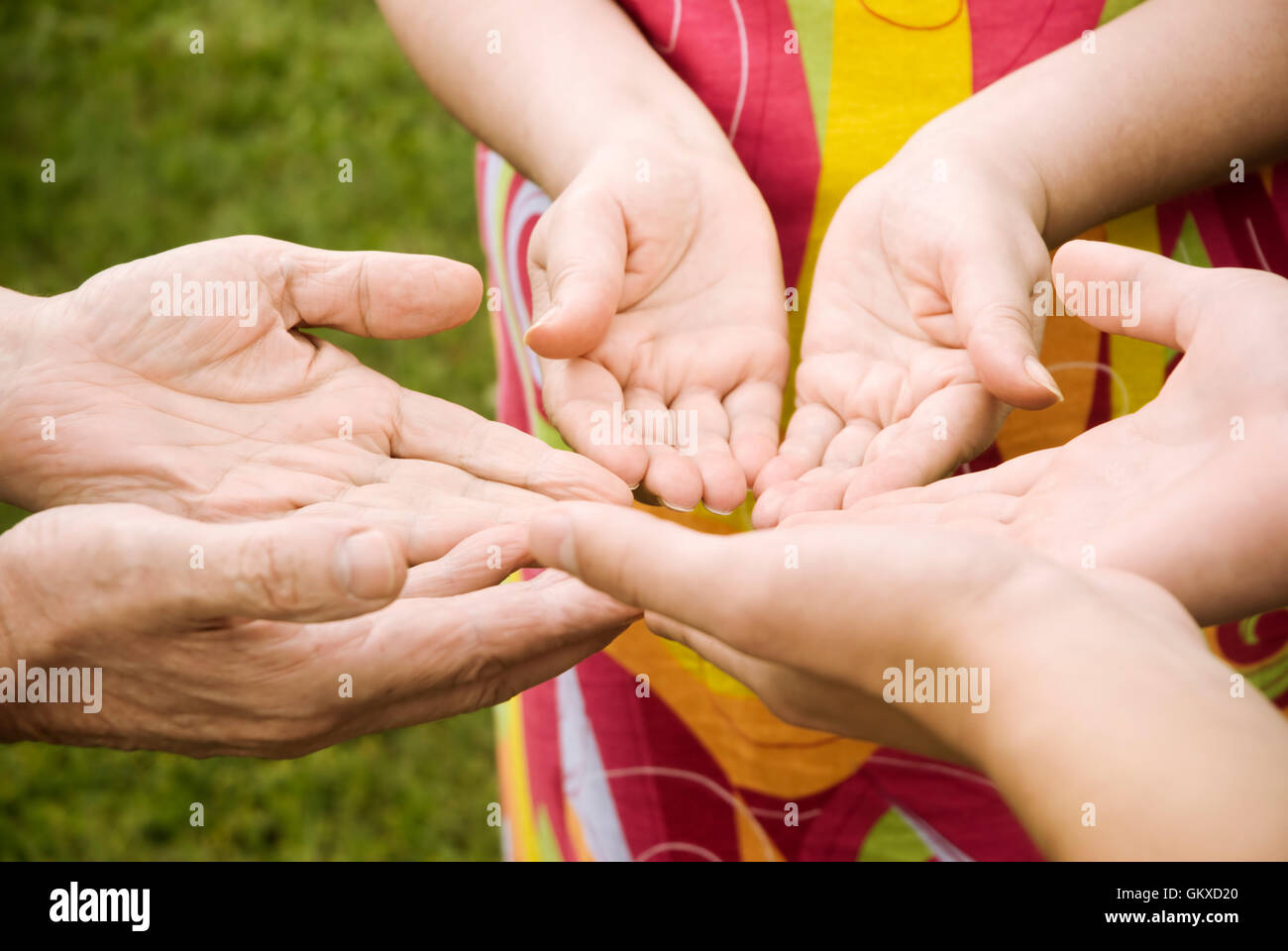 hands of family Stock Photo - Alamy