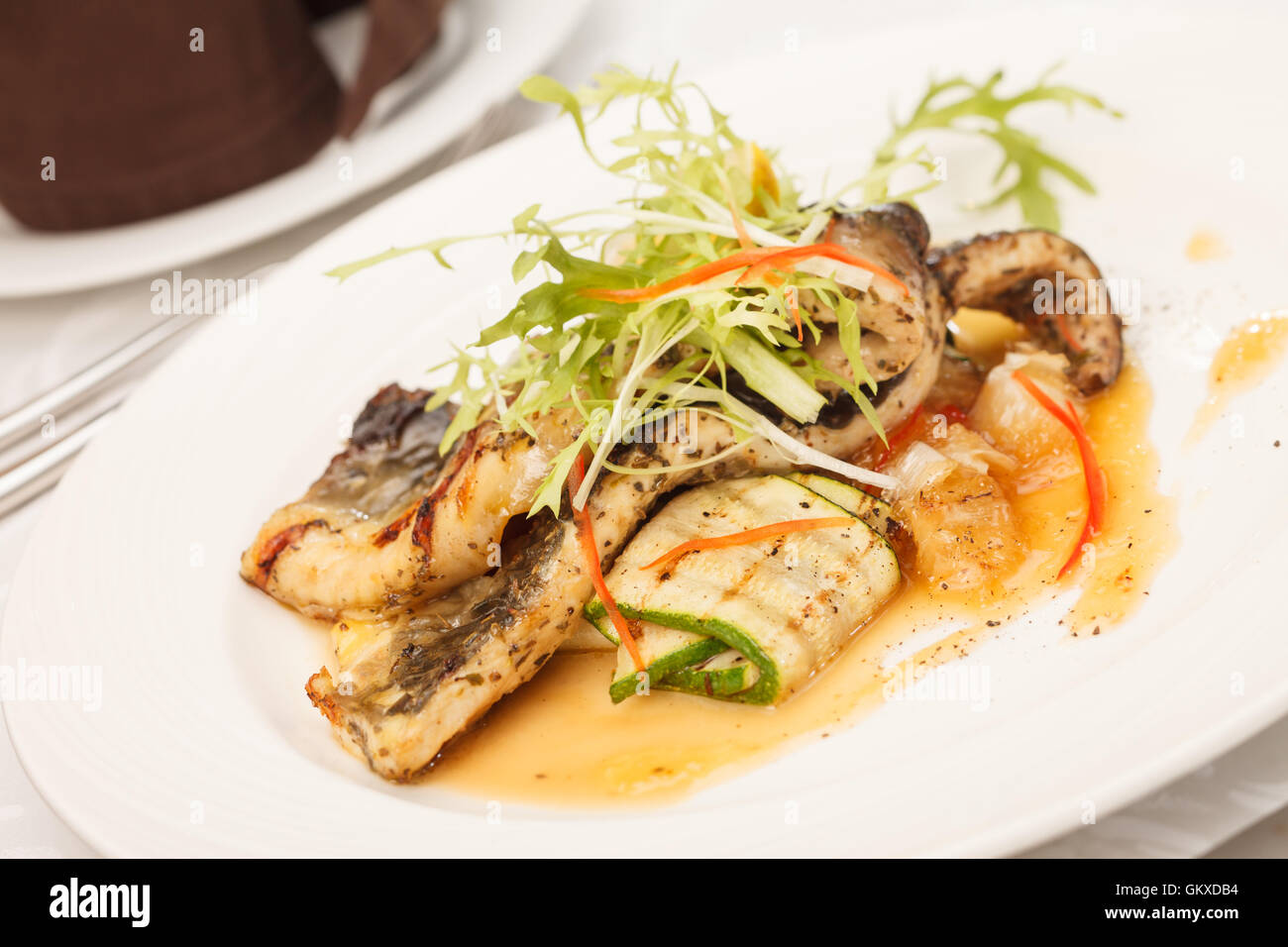 fish with vegetables Stock Photo - Alamy