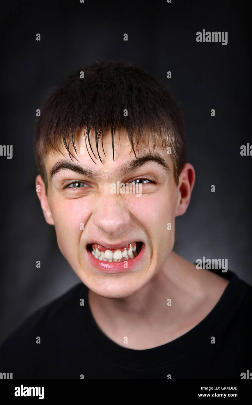 Angry Young Man Stock Photo - Alamy