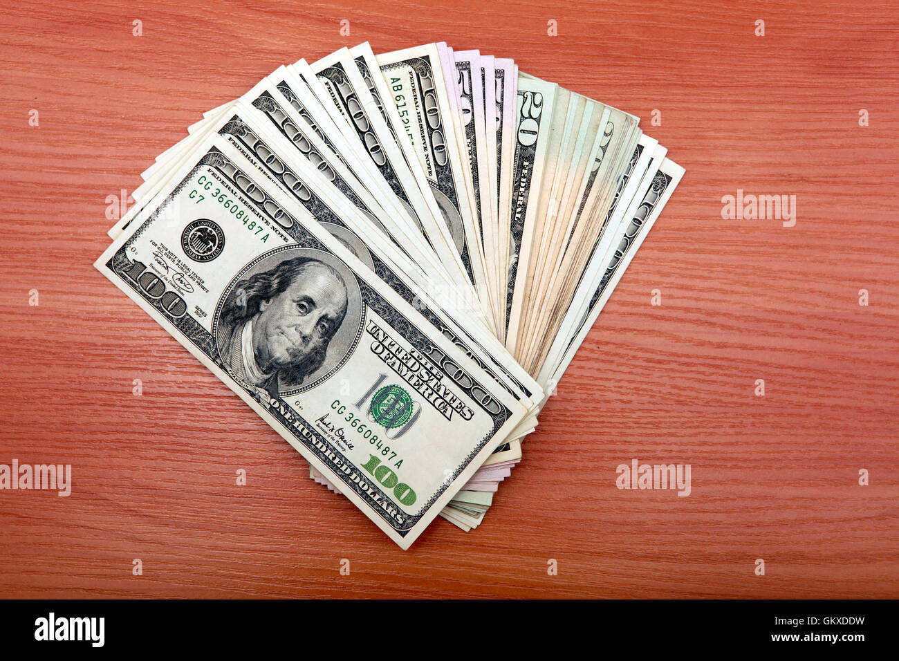 Money On The Table Stock Photo - Alamy
