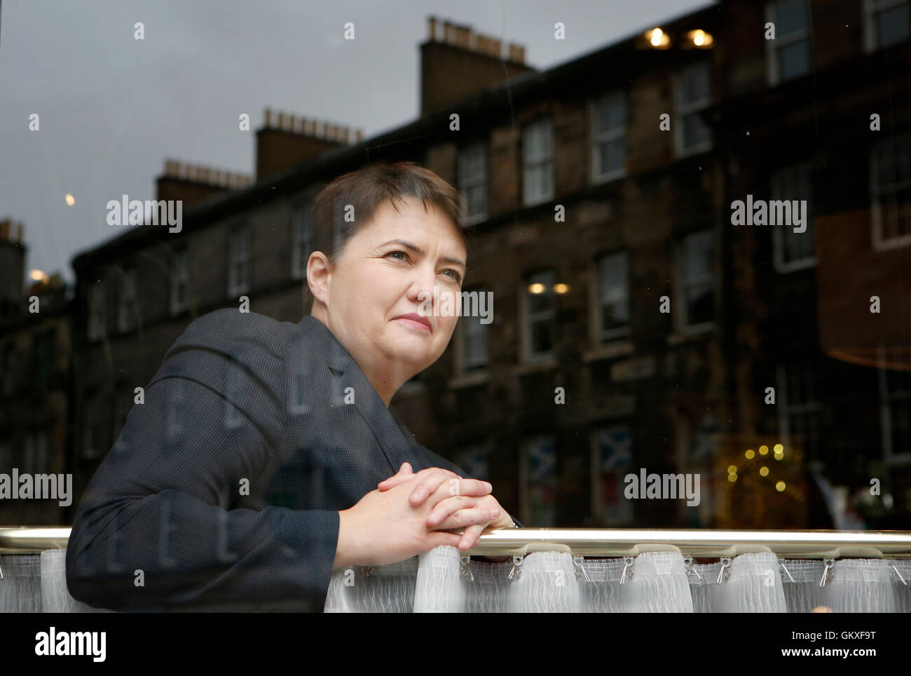 Scottish Conservative leader Ruth Davidson after delivering a speech in ...