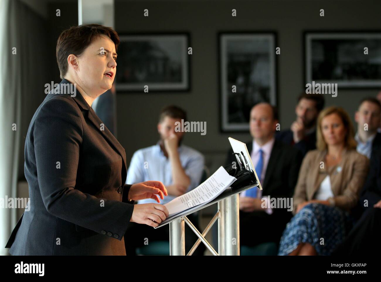 Scottish Conservative leader Ruth Davidson delivers a speech in ...