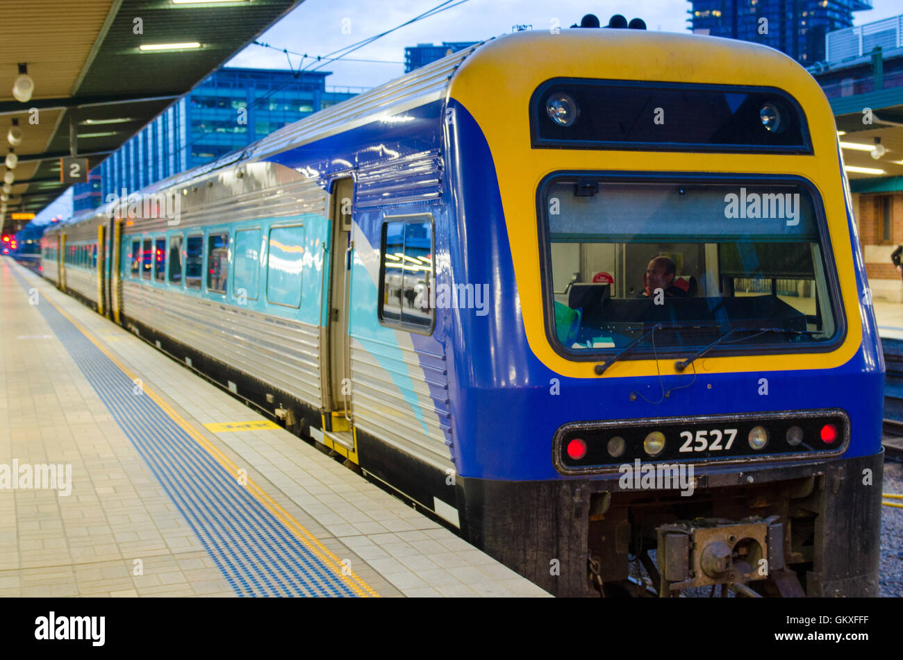 Country Link Train at Central Train Station - Sydney, New South Wales ...