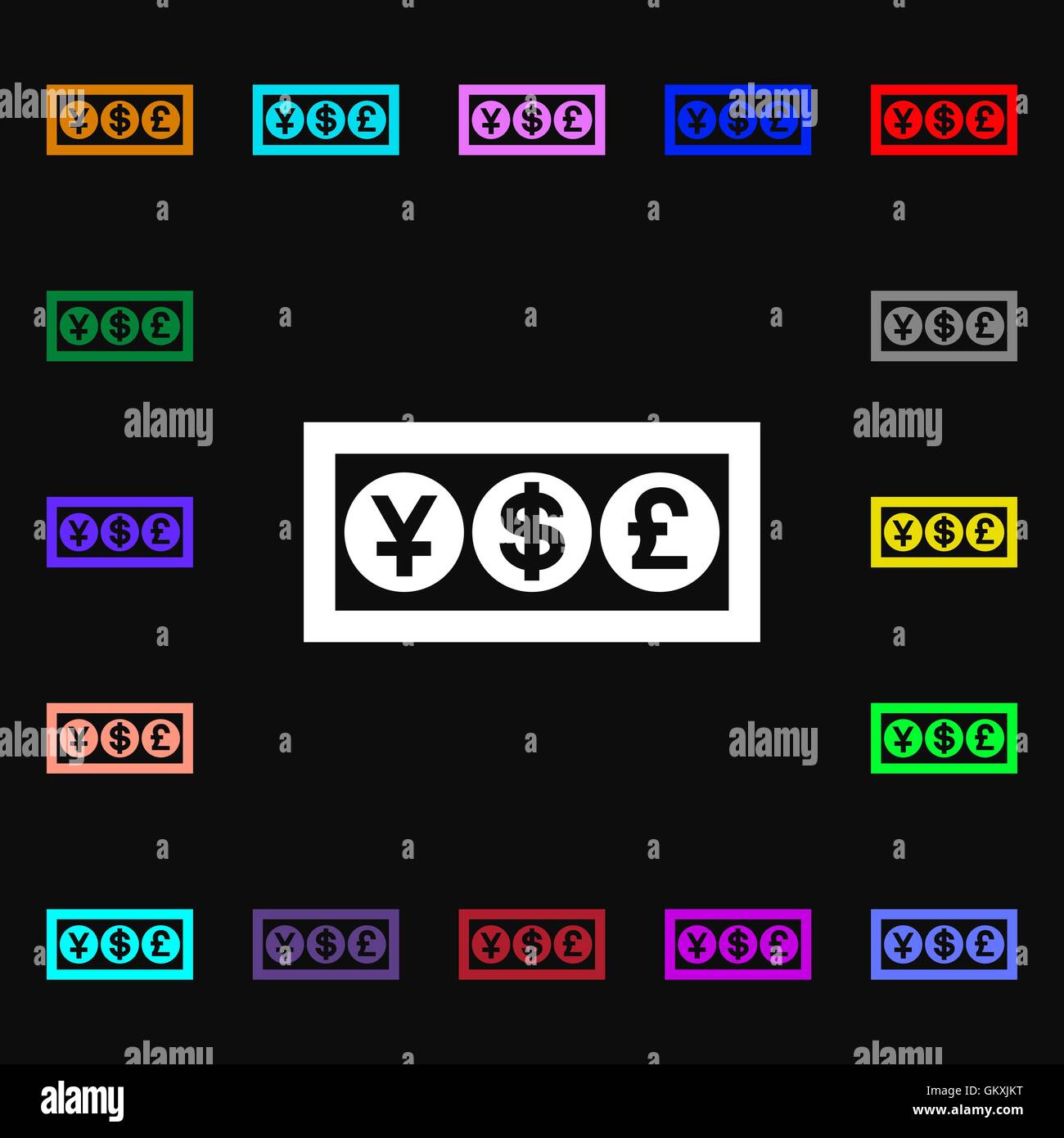 Cash currency iconi sign. Lots of colorful symbols for your design ...