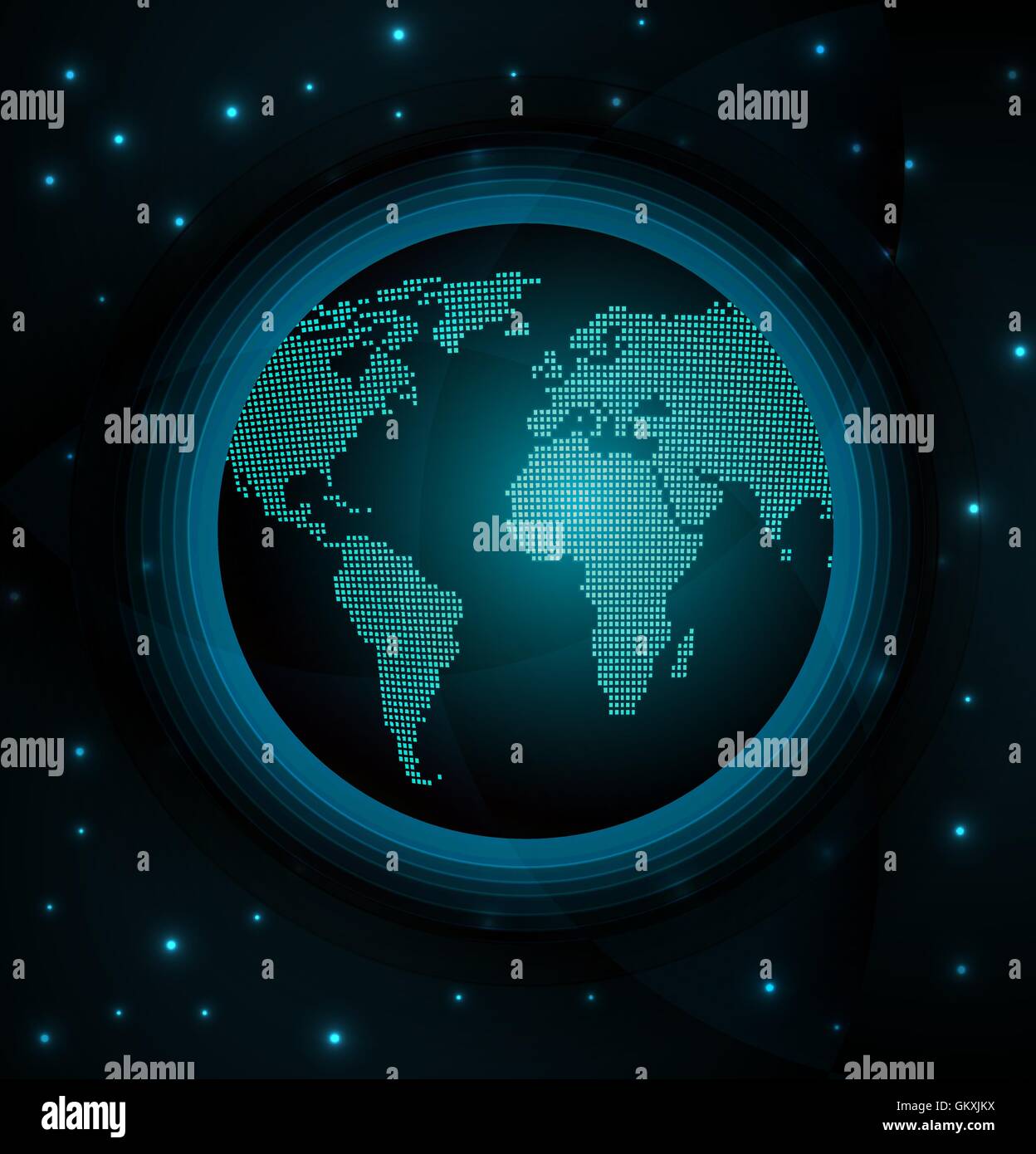 World map earth blue geography Stock Vector Images - Alamy