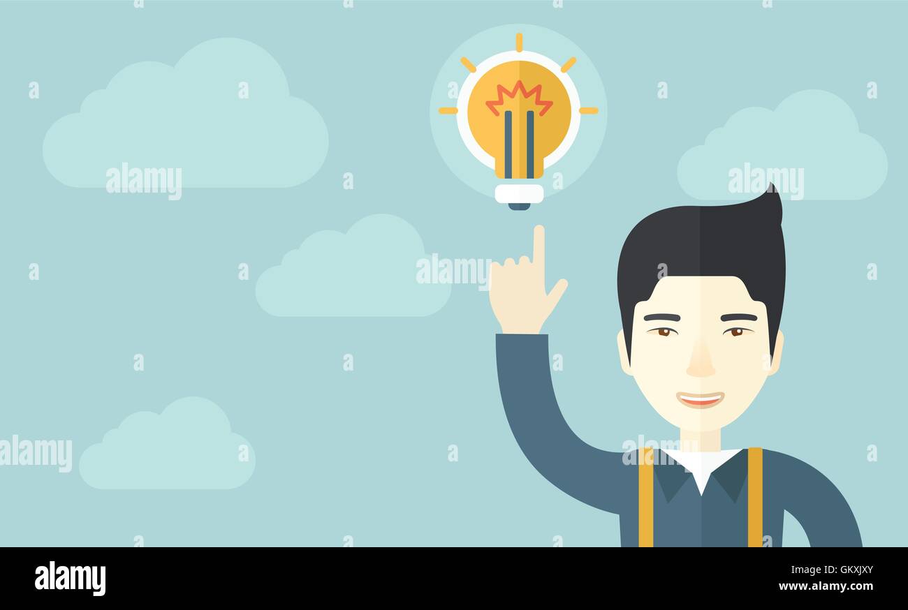 Chinese guy having a good idea Stock Vector Image & Art - Alamy