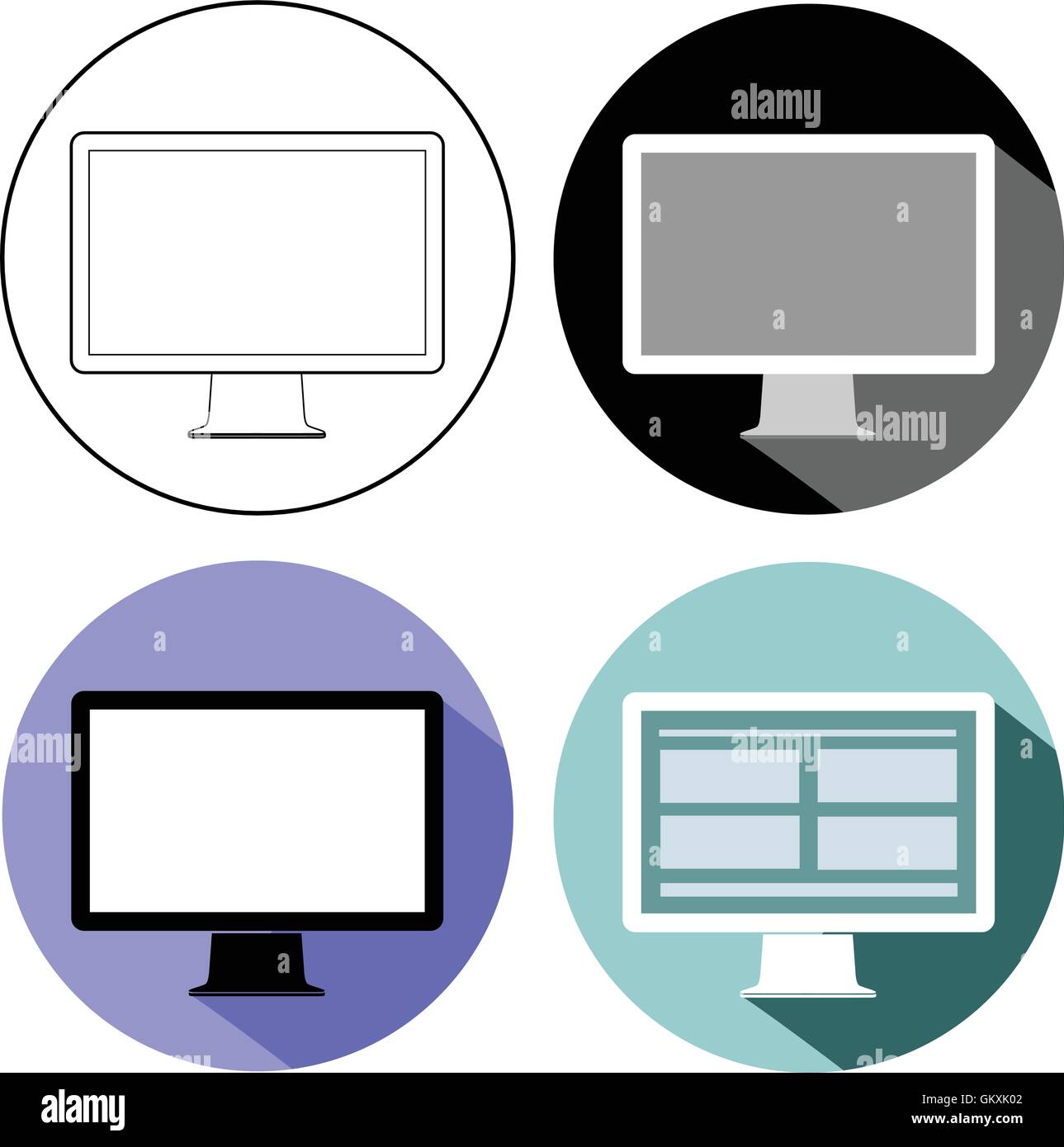 Monitor black Stock Vector Images - Alamy