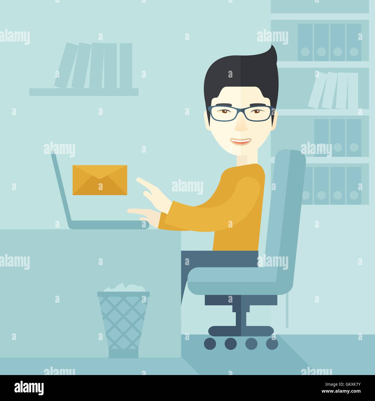 Young asian male online Stock Vector Images - Alamy