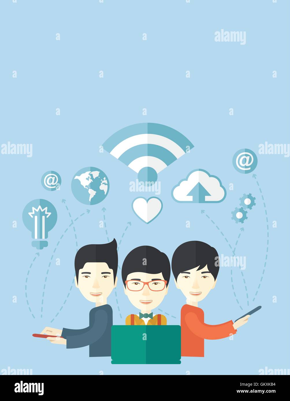 Asian modern office people Stock Vector Images - Alamy