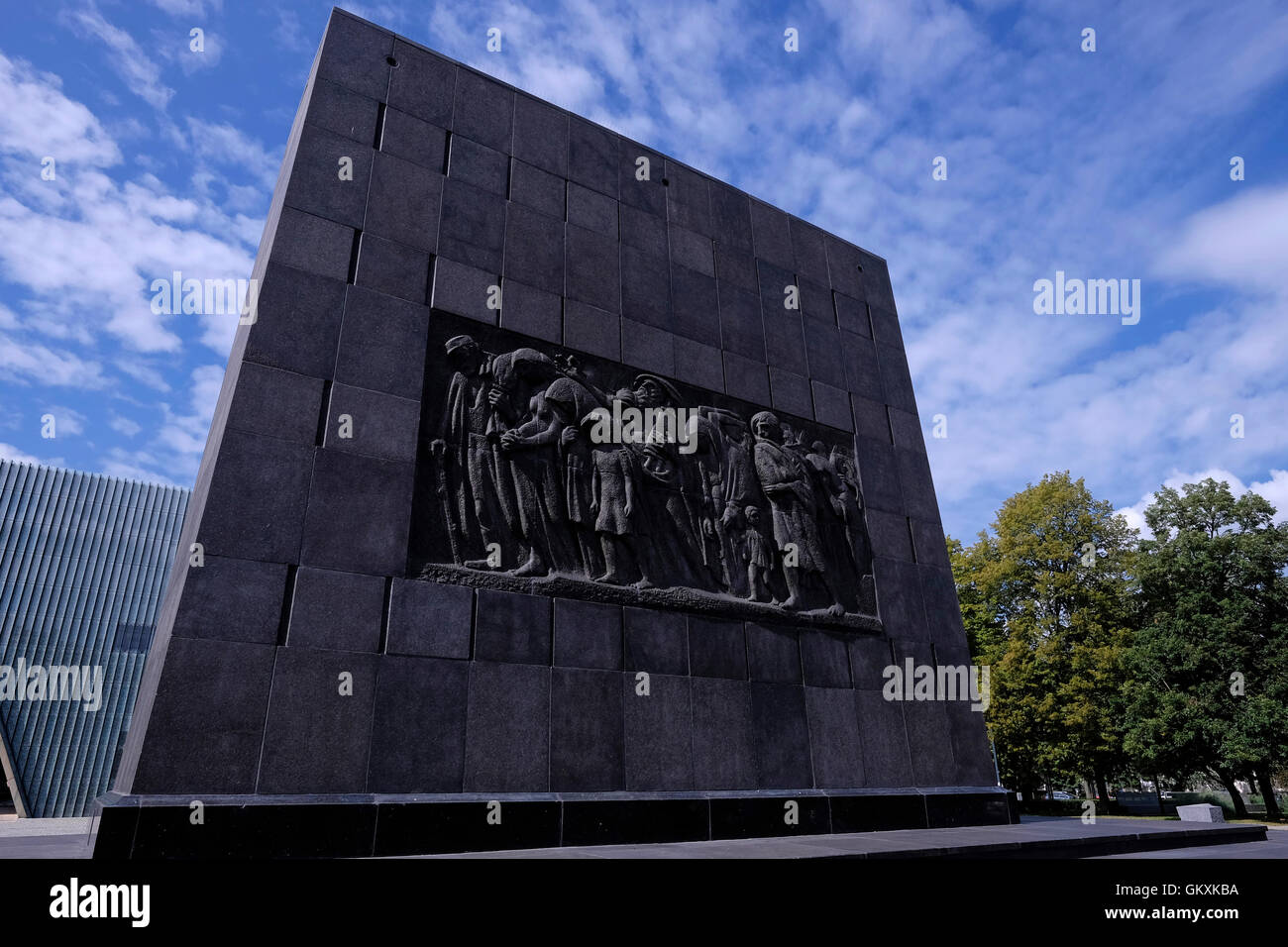 View of the eastern side of the Ghetto Heroes Monument by Nathan ...