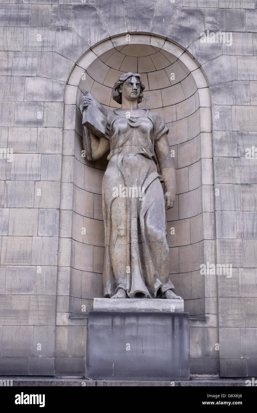 Monumental sculpture in the classical style of Michelangelo’s ignudi ...