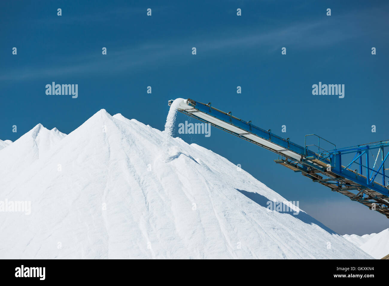 Sea salt production and storage Stock Photo - Alamy