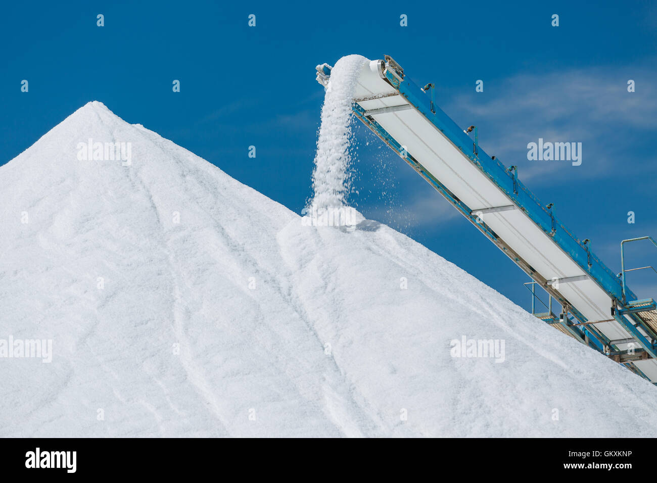 Sea salt production and storage Stock Photo - Alamy