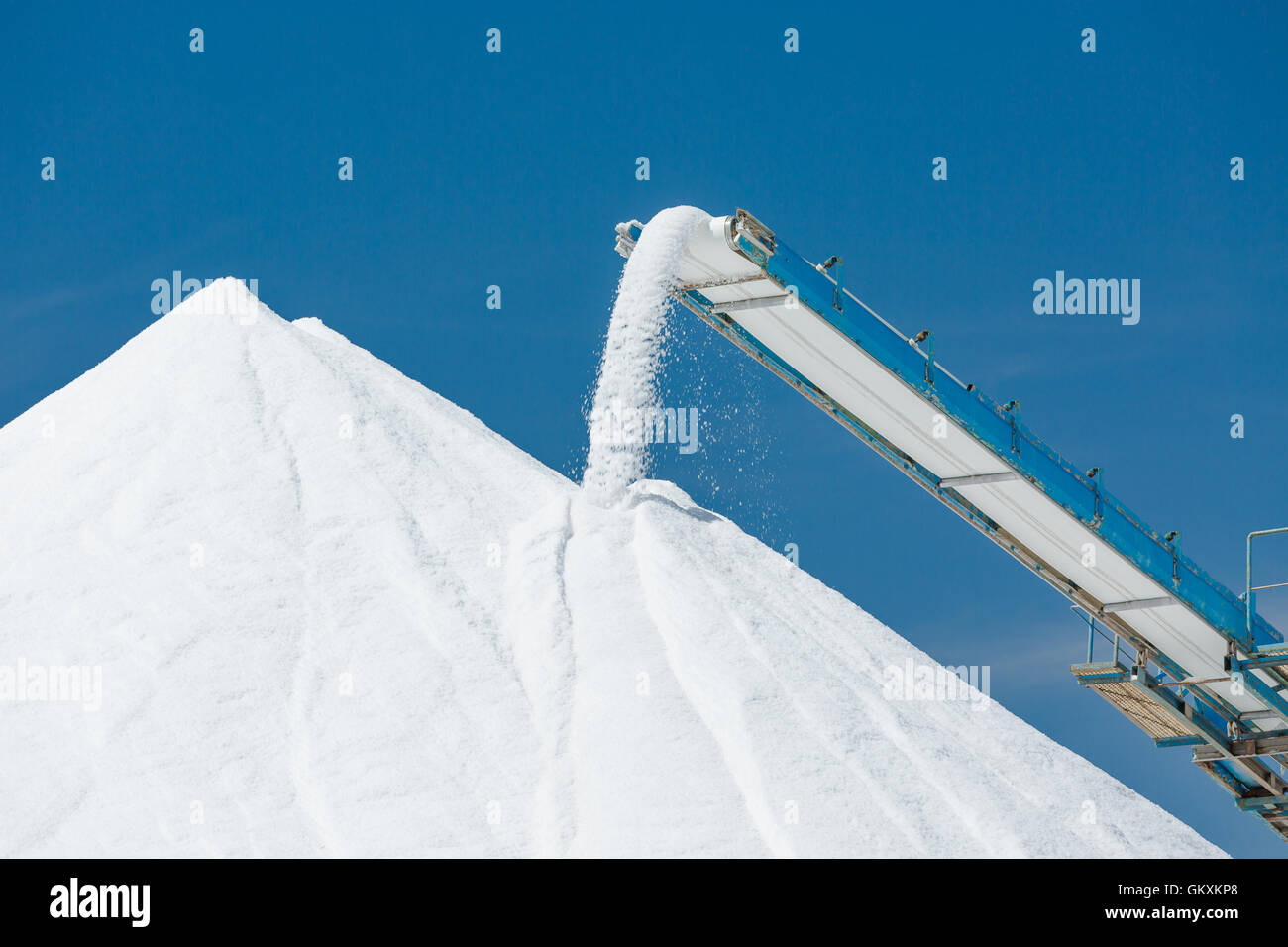 Sea salt production and storage Stock Photo - Alamy