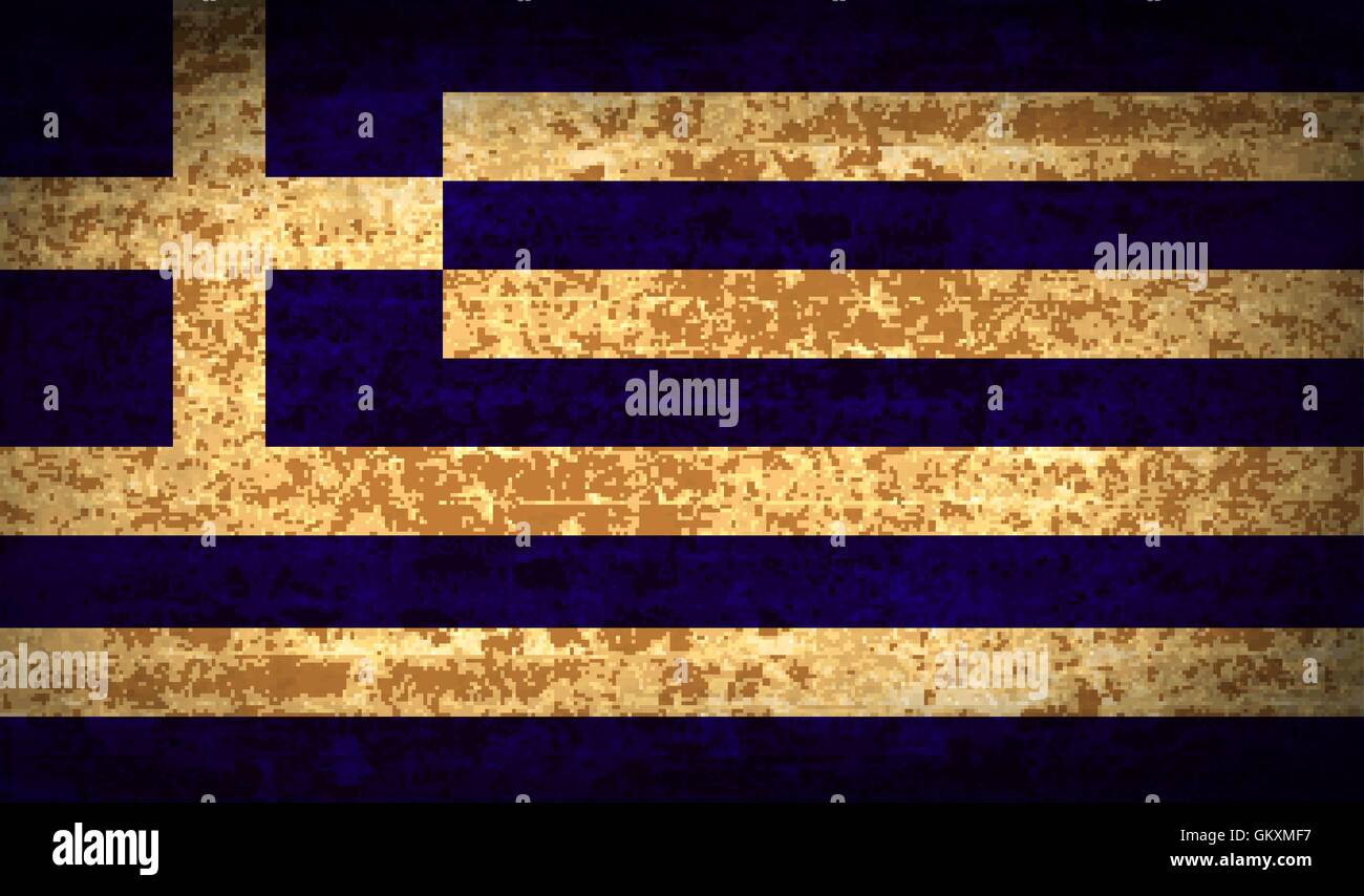Flags Greece with dirty paper texture. Vector Stock Vector Image & Art ...