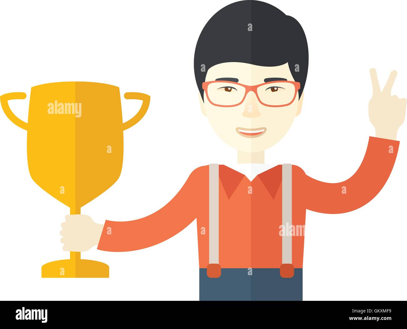 One man holding up Stock Vector Images - Alamy