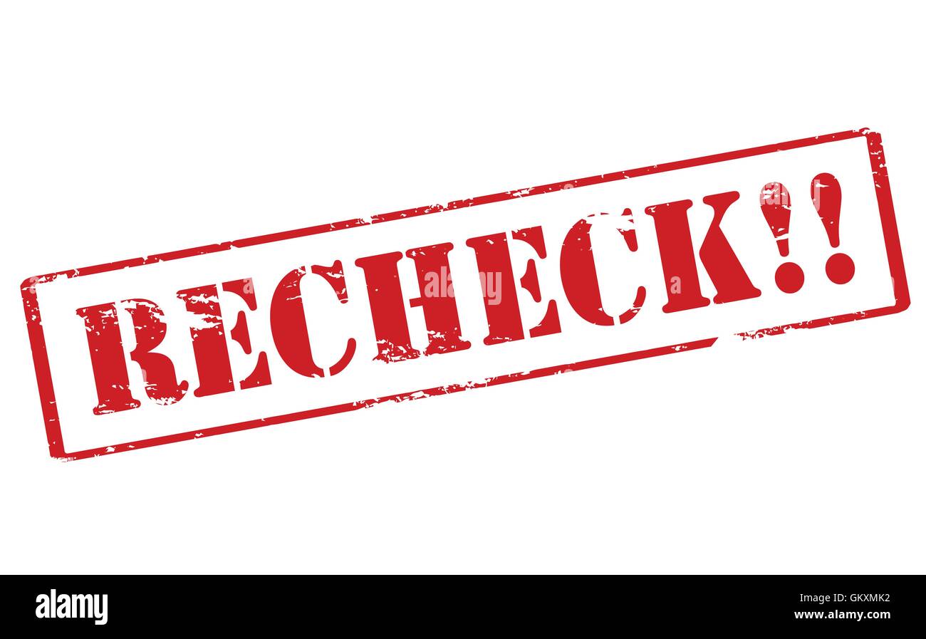 Recheck hi-res stock photography and images - Alamy