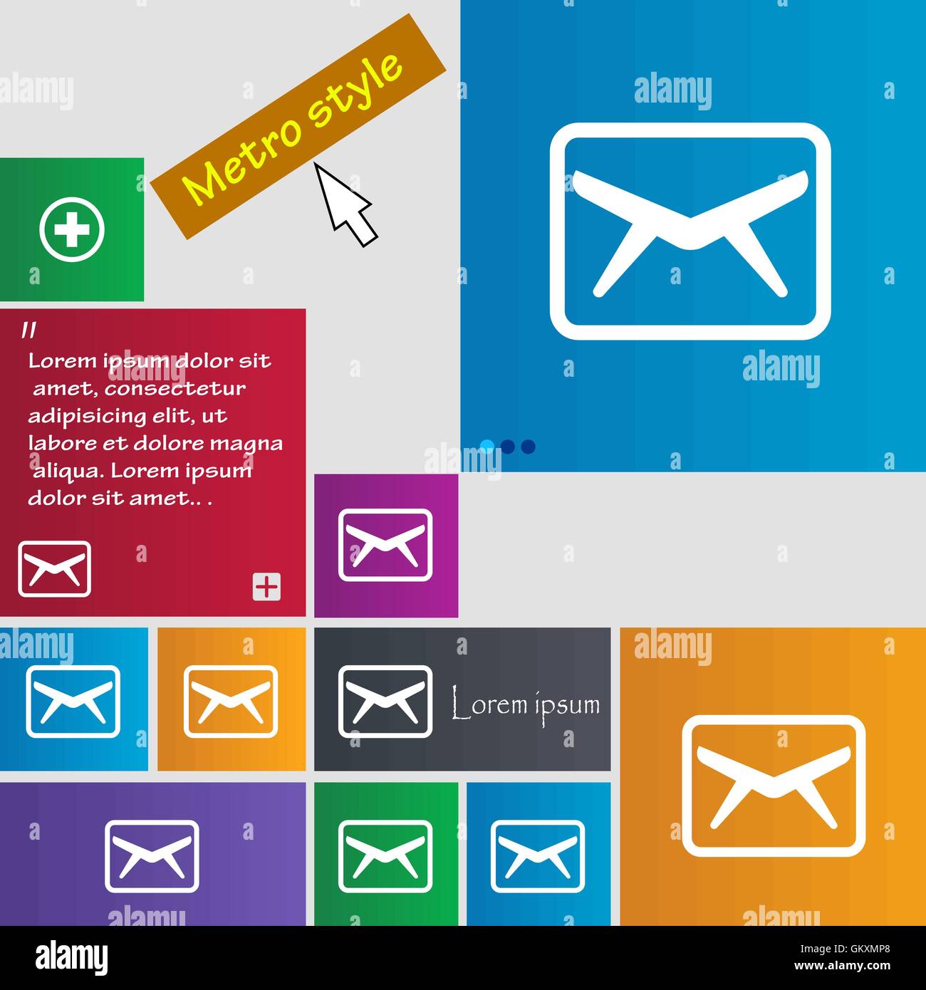 Mail, Envelope, Message icon sign. buttons. Modern interface website ...