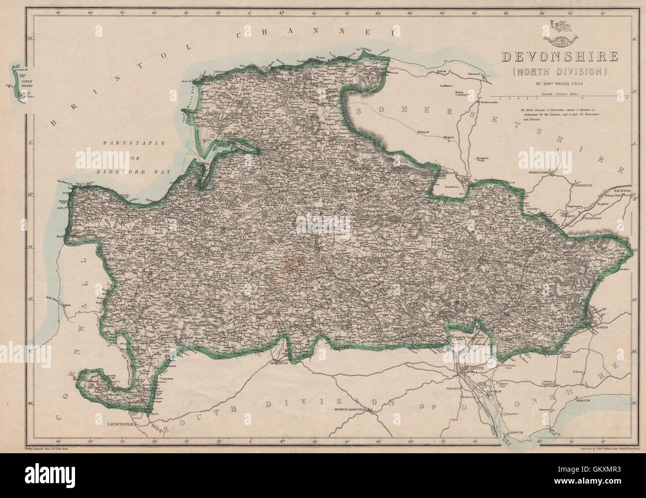 Bideford map hi-res stock photography and images - Alamy
