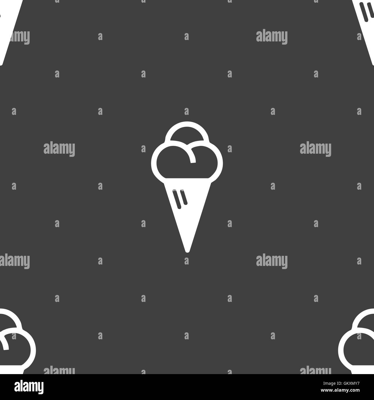 Ice cream stamp Black and White Stock Photos & Images - Alamy