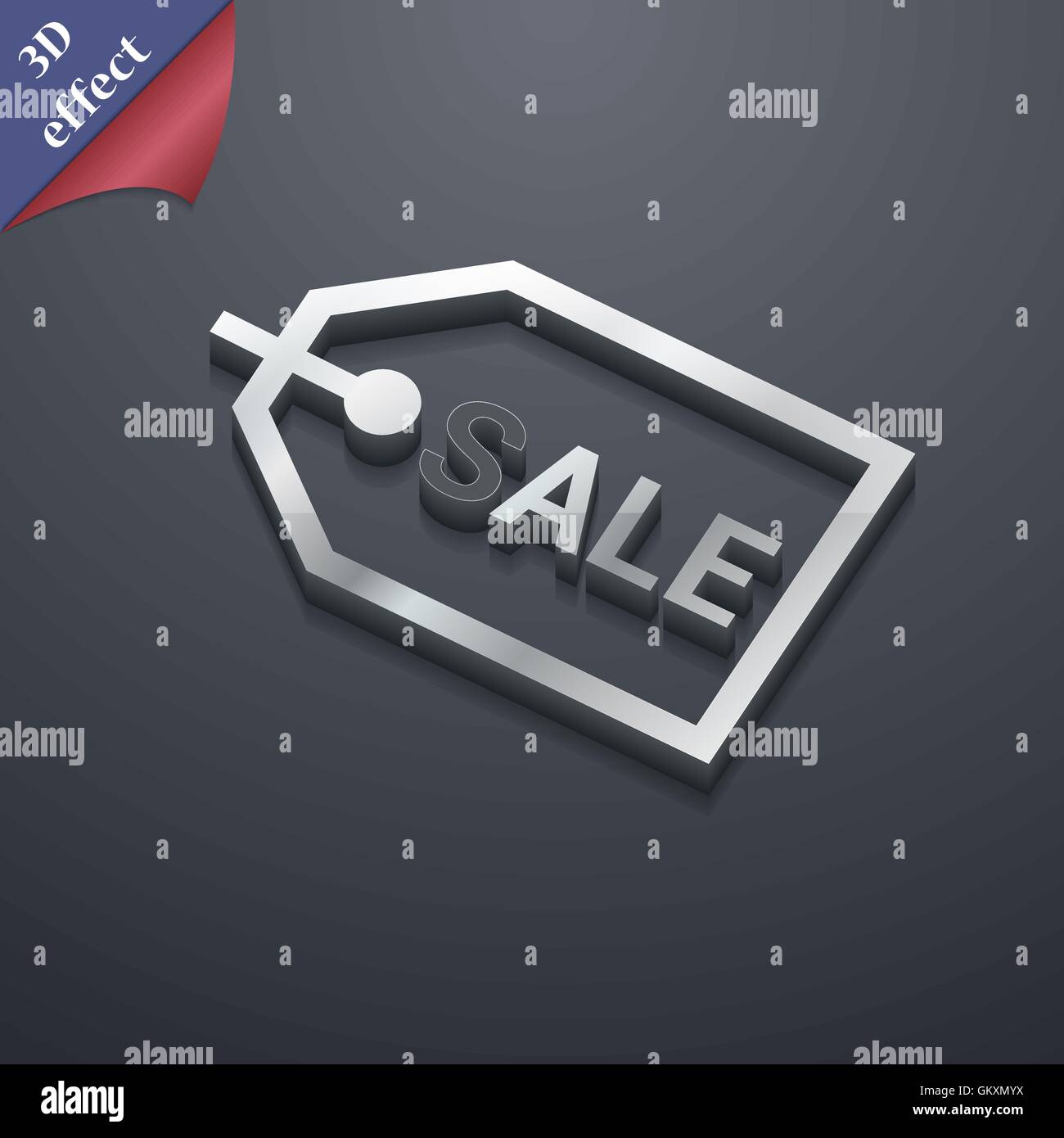 Sale icon symbol. 3D style. Trendy, modern design with space for your ...