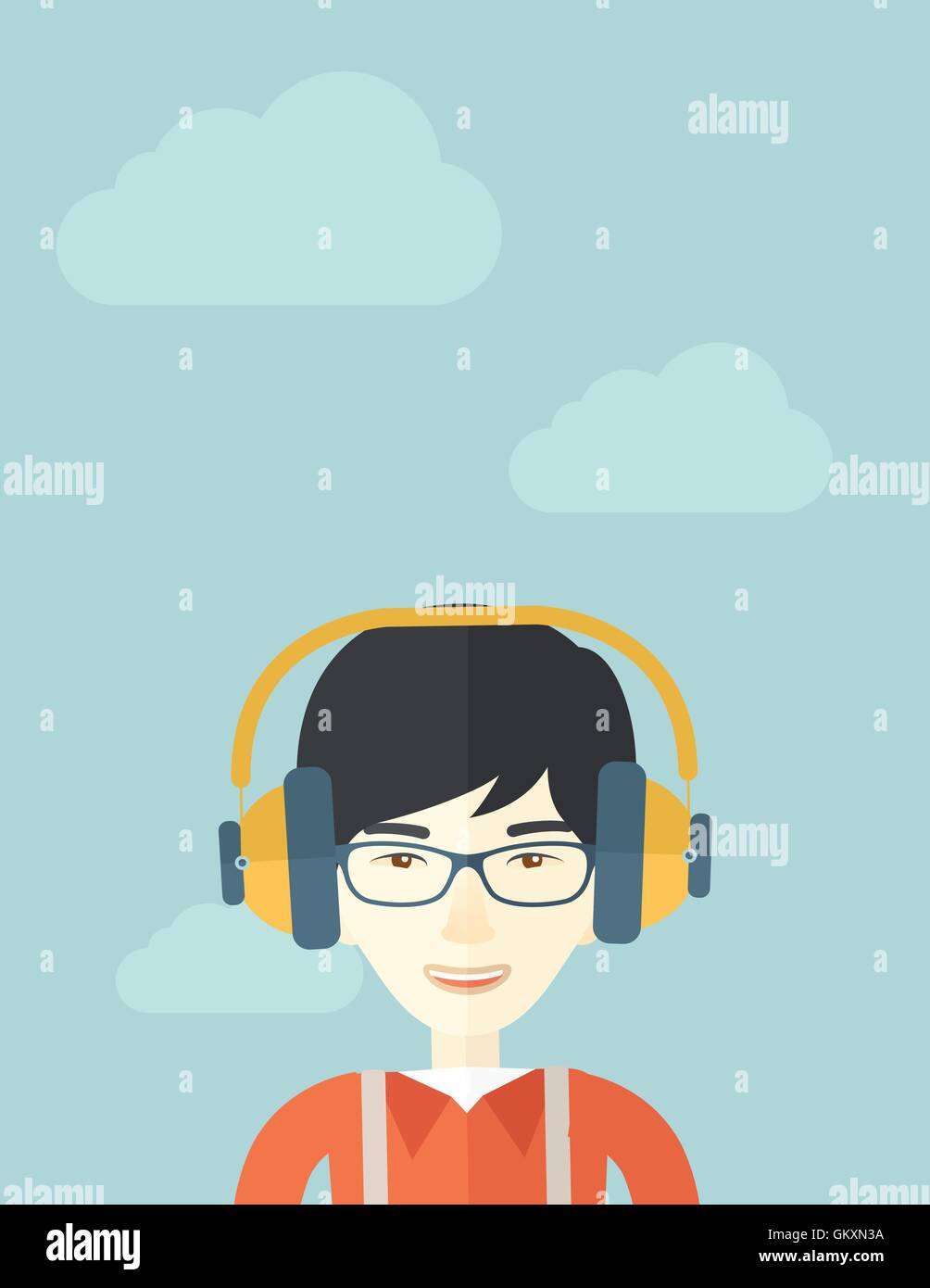 Guy headphone Stock Vector Images - Alamy