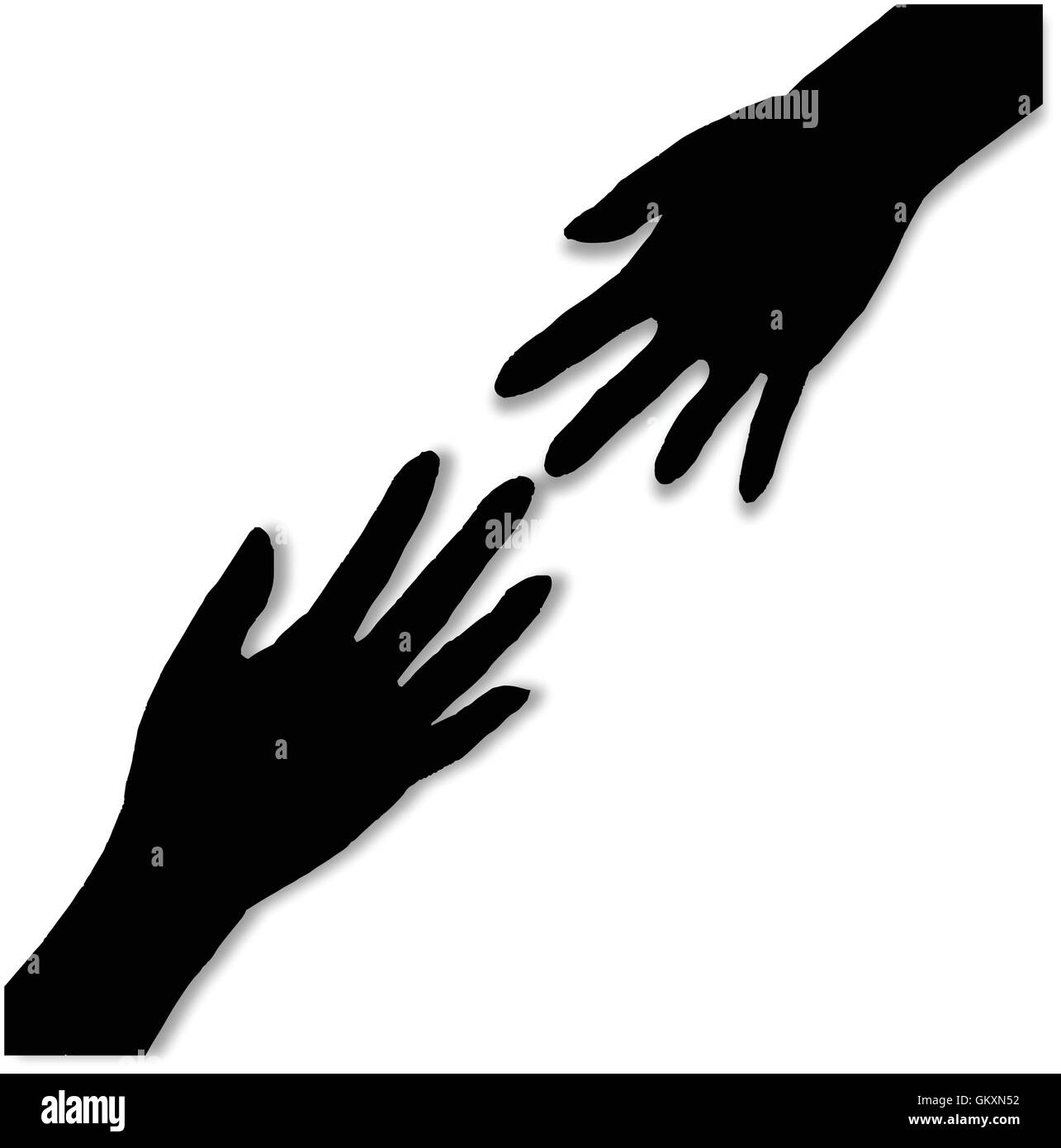 Helping Hans Silhouette Stock Vector Image & Art - Alamy