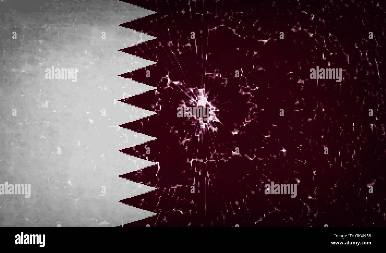 Flags Qatar with broken glass texture. Vector Stock Vector Image & Art ...