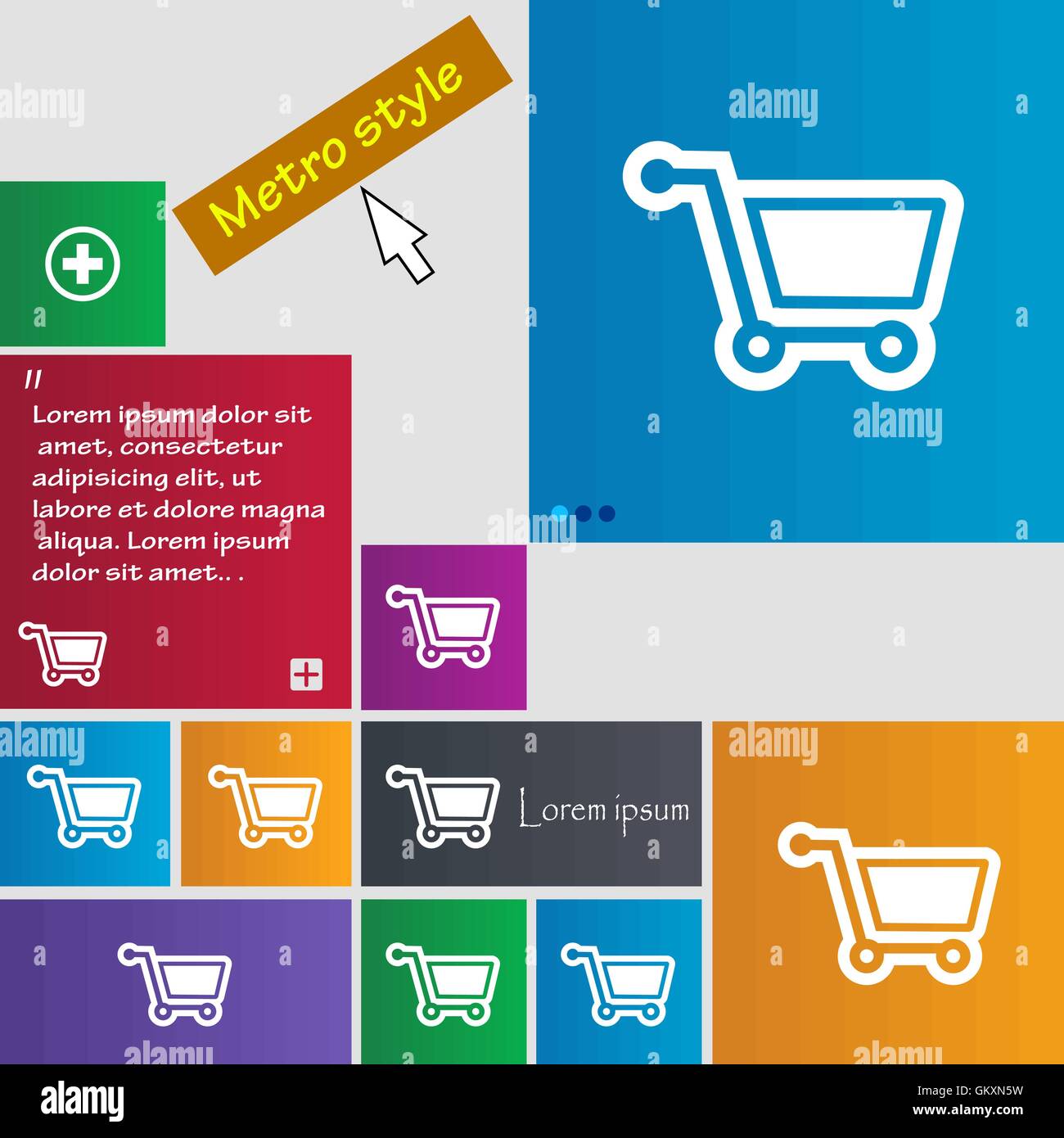shopping cart icon sign. buttons. Modern interface website buttons with ...