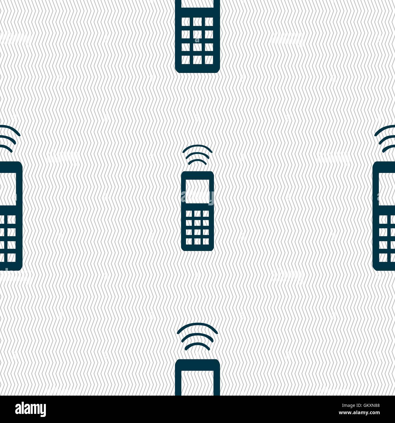 the remote control icon sign. Seamless pattern with geometric texture ...