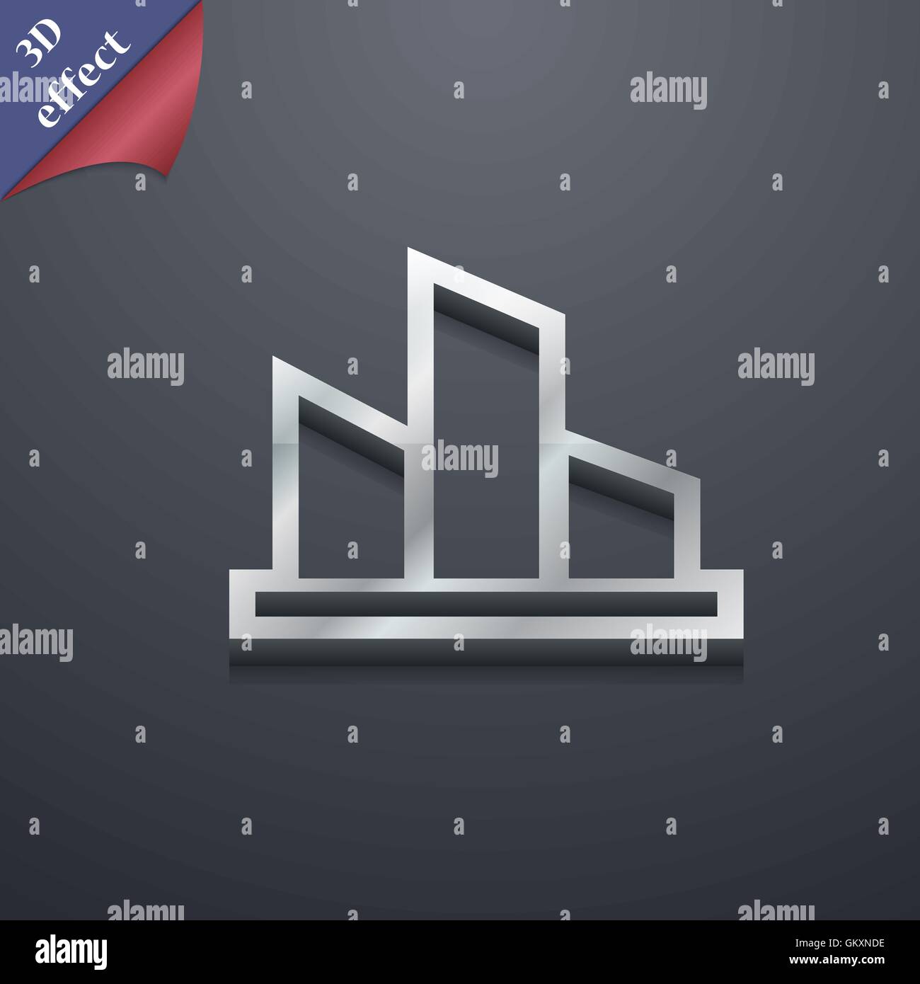 Diagram icon symbol. 3D style. Trendy, modern design with space for ...