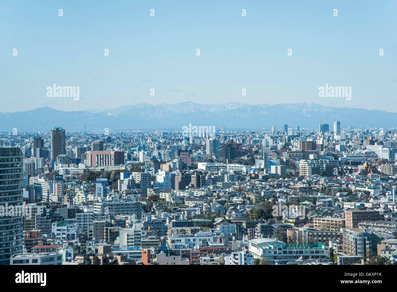 Chichibu Mountains, Kanto, Japan. View from Bunkyo-Ku, Tokyo, Japan ...